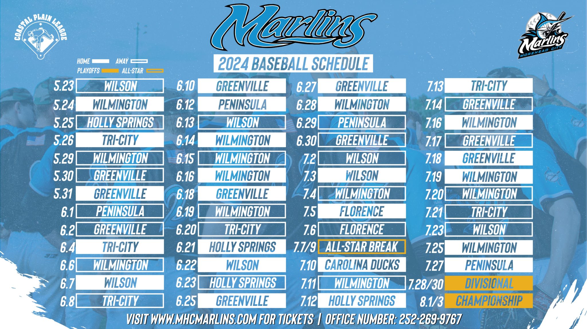 SCHEDULE – Morehead City Marlins